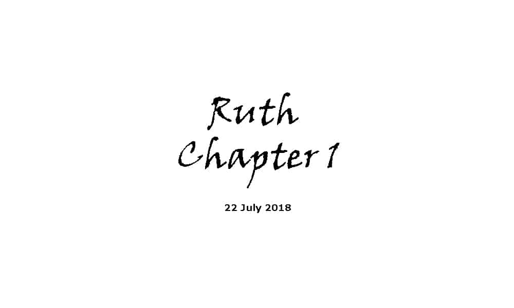 Ruth Chapter 1 – Ridgeway Community Church